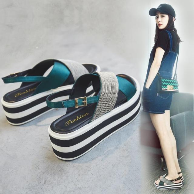 プラットフォームサンダル サンダル レディースシューズ l 厚底サンダル 厚底 PU シンプル カジュアル おしゃれ お洒落 かっこいい スポーティー