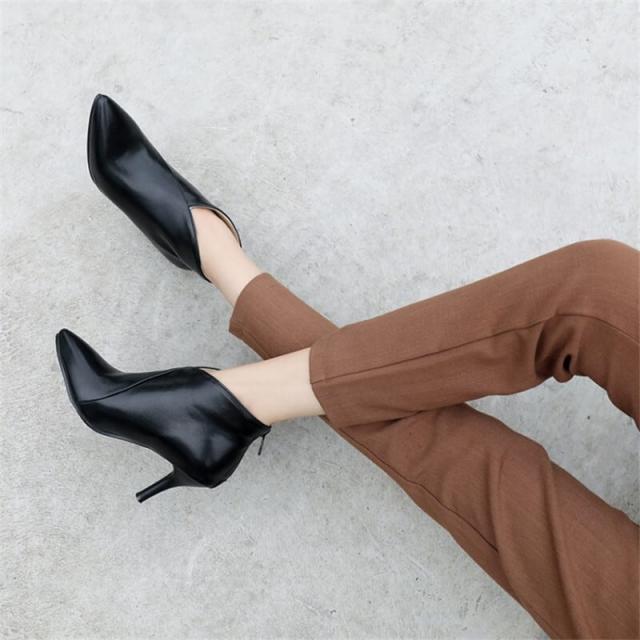 ブーツ レディースブーツ ヒール l シンプル 大人 上品 おしゃれ お洒落 かっこいい レトロ エレガント きちんと感 クール モード系 モダン 主