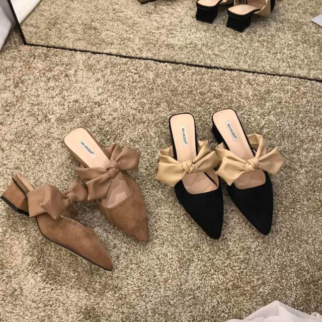 サンダル レディースサンダル ヒール l ローヒール リボン シンプル カジュアル 大人 上品 おしゃれ お洒落 エレガント ラブリー キュート ガー