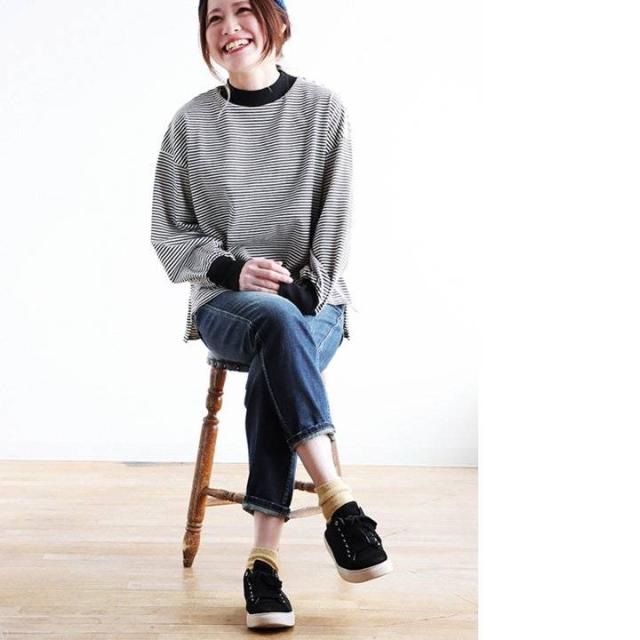 デニムパンツ デニム ワーク テーパード ペグトップ ノンスト ノン