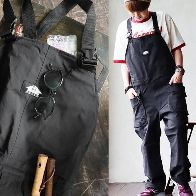 サロペット オーバーオール つなぎ メンズ レディース ツールポケット ロクヨンクロス 撥水 動きやすい ストレッチ 伸縮性 ワイドシルエット ゆったり 大きいサイズ カジュアル アウトドア パティ