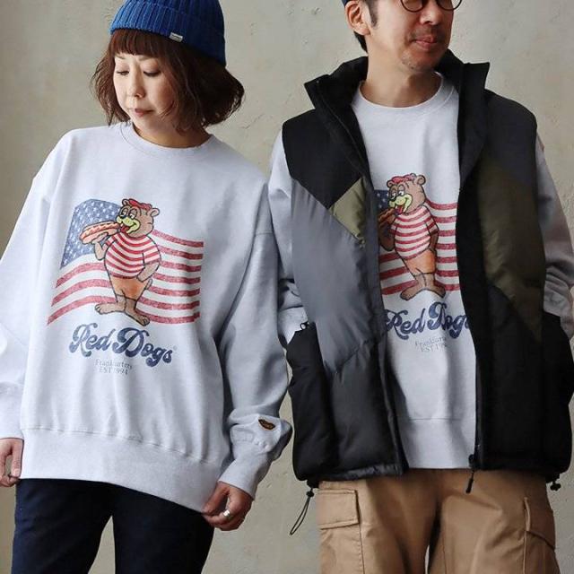 スウェット トレーナー 長袖 メンズ レディース クルーネック かすれプリント 綿100 コットン しっかり生地 丈夫 裏毛 ゆったり 大きいサイズ カジュアル ヴィンテージ アメカジ 秋 冬 動物 アニマル ZOO パティ