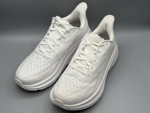 訳あり品 HOKA ホカ ランニングシューズ クリフトン 9 27.0cm US9.0 ホワイト×ホワイト メンズ (ho021)