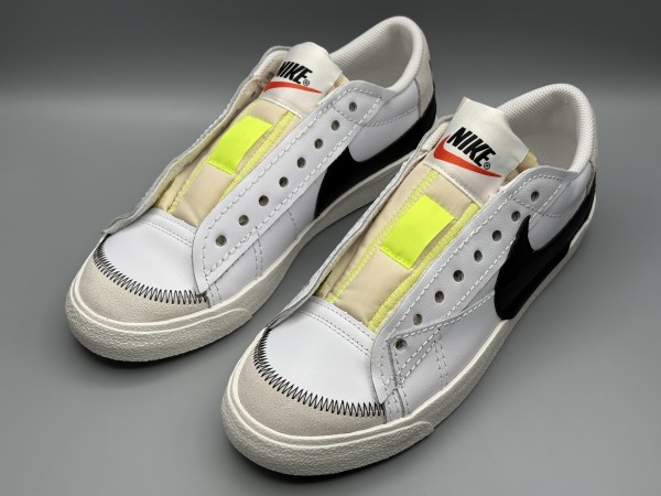 訳あり品 NIKE ナイキ スニーカー ブレーザー ロー 77 ジャンボ 27.5cm ホワイト×ブラック メンズ (ni128)