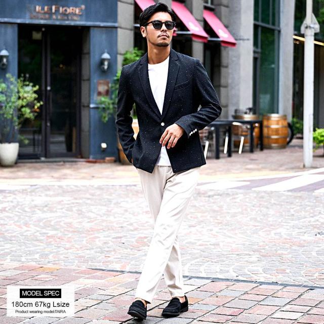 テーラードジャケット メンズ ブランド おしゃれ スパンコール ラメ