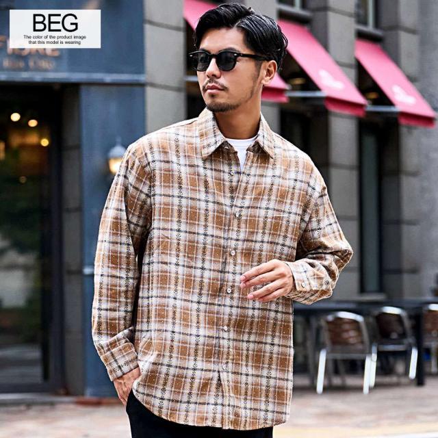 チェックシャツ メンズ ネルシャツ おしゃれ 長袖 シャツ 長袖シャツ