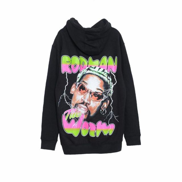 パーカー メンズ 長袖 ブランド おしゃれ デニス・ロッドマン NBA プルパーカー フーディー ヴィンテージ ビンテージ 古着 プリント 大きいサイズ ゆったり ブラック 黒 L XL LL 3L 20代 30代 40代 ユニセックス 男性 男 服 春 夏 秋 冬 春夏 ファッション [DIRD21-06]