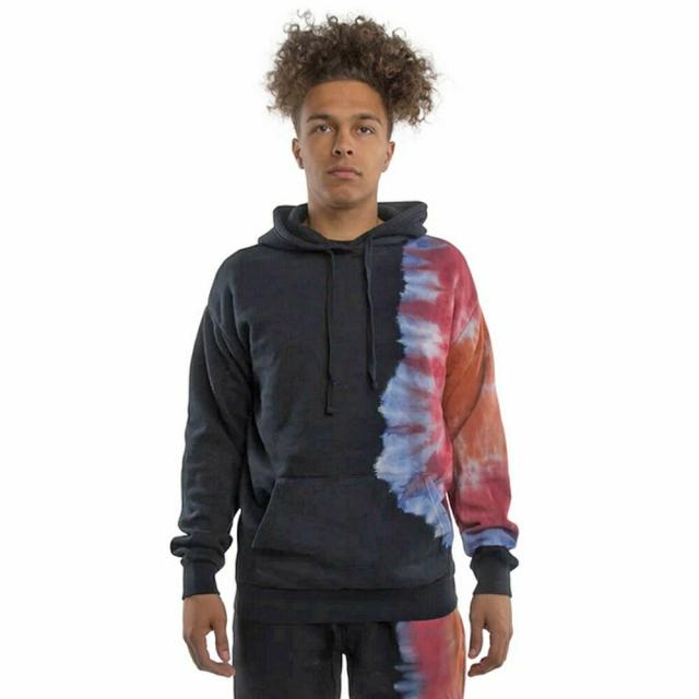 パーカー メンズ 長袖 ブランド おしゃれ トップス 裏毛 プルオーバー フーディー スウェット スエット タイダイ染め 綿100% 大きいサイズ 部屋着 スポーツ ストレッチ 黒 XL LL EPTM. エピトミ ユニセックス 服 春 夏 春服 夏服 20代 30代 40代 ファッション []