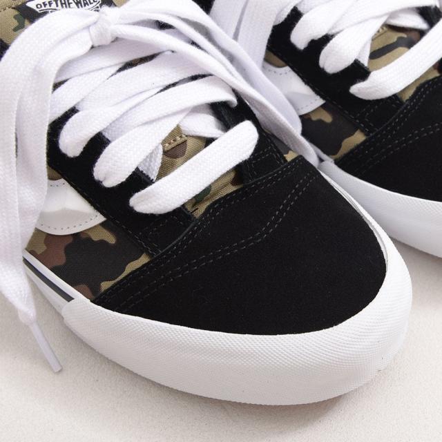 VANS ヴァンズ バンズ スニーカー メンズ ブランド VN000D22YJ7 国内正規品 靴 シューズ Knu Skool ニュースクール カモフラージュ 迷彩柄 ローカット レースアップ レザー ブラック 黒 26.0cm 26.5cm 27.0cm 27.5cm 28.0cm ストリート スケーター 国内正規品 [VN000D22YJ7]