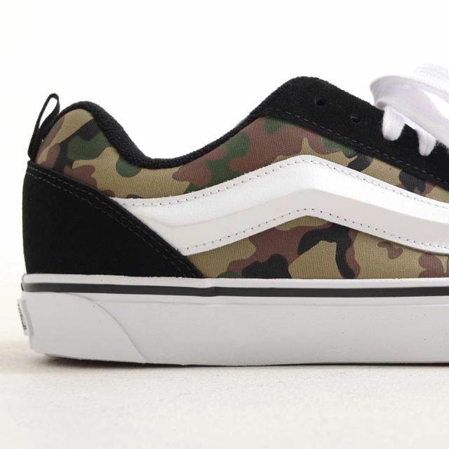 VANS ヴァンズ バンズ スニーカー メンズ ブランド VN000D22YJ7 国内正規品 靴 シューズ Knu Skool ニュースクール カモフラージュ 迷彩柄 ローカット レースアップ レザー ブラック 黒 26.0cm 26.5cm 27.0cm 27.5cm 28.0cm ストリート スケーター 国内正規品 [VN000D22YJ7]
