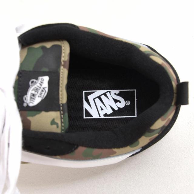 VANS ヴァンズ バンズ スニーカー メンズ ブランド VN000D22YJ7 国内正規品 靴 シューズ Knu Skool ニュースクール カモフラージュ 迷彩柄 ローカット レースアップ レザー ブラック 黒 26.0cm 26.5cm 27.0cm 27.5cm 28.0cm ストリート スケーター 国内正規品 [VN000D22YJ7]