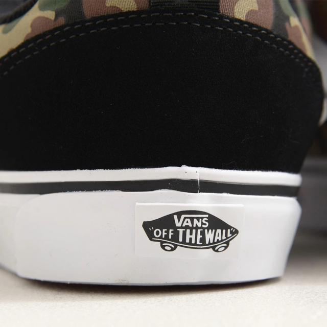 VANS ヴァンズ バンズ スニーカー メンズ ブランド VN000D22YJ7 国内正規品 靴 シューズ Knu Skool ニュースクール カモフラージュ 迷彩柄 ローカット レースアップ レザー ブラック 黒 26.0cm 26.5cm 27.0cm 27.5cm 28.0cm ストリート スケーター 国内正規品 [VN000D22YJ7]