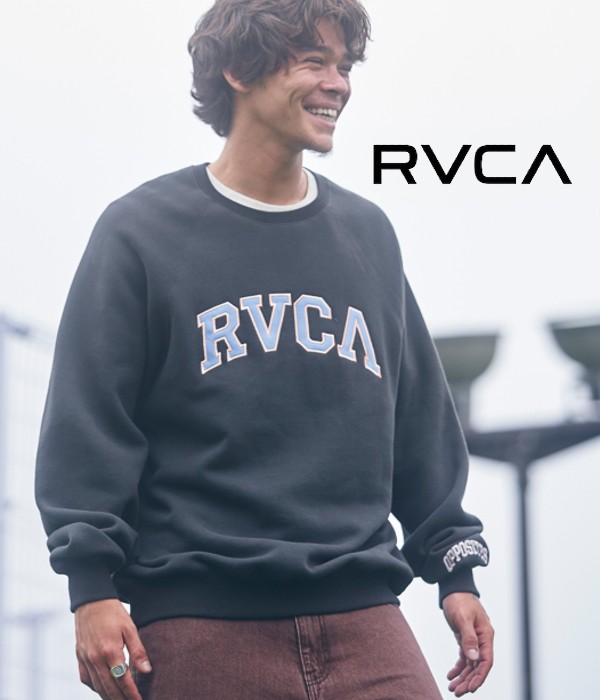RVCA ルーカ ロゴスウェット トレーナー 長袖 メンズ ルーズ オーバーサイズ カジュアル ストリート スポーツ サーフ インナー 秋冬 ブランド