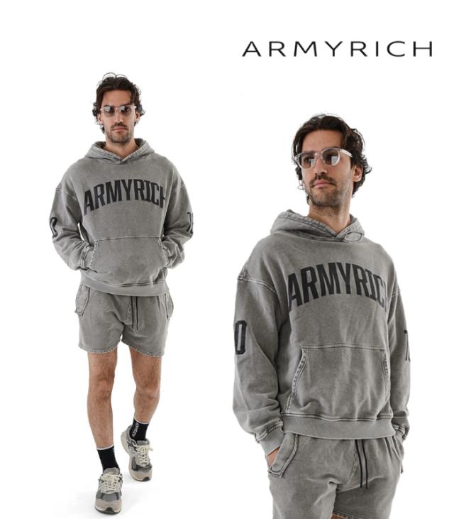 ARMYRICH アーミーリッチ ピグメント加工オーバーサイズセットアップ メンズ ルームウェア スウェット 男性 上下セット カジュアル スポーツ