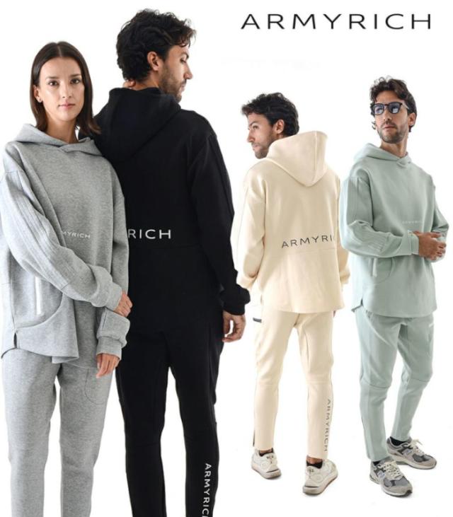 ARMYRICH アーミーリッチ ボンディングパーカーセットアップ メンズ 上下セット ジャージ カジュアル スポーツ ジム トレーニング