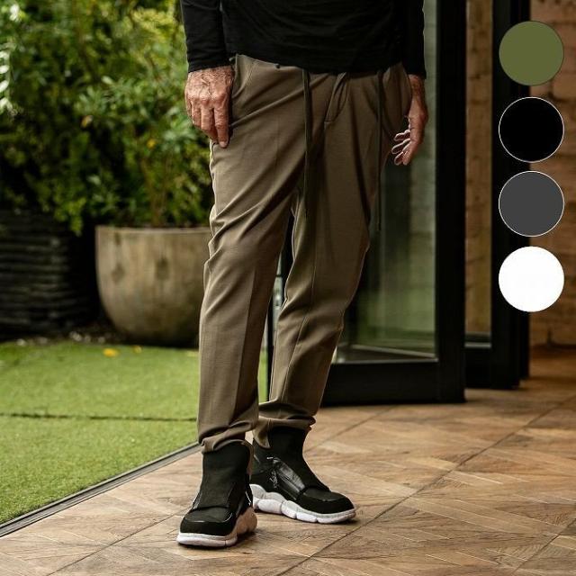 【SALE50%OFF】JH junhashimoto ジェイエイチ ジュンハシモト ジョガー ジャージー パンツ メンズ ズボン ジョガーパンツ ドローコード ストレッチ性 ホワイト カーキ チャコール ブラック