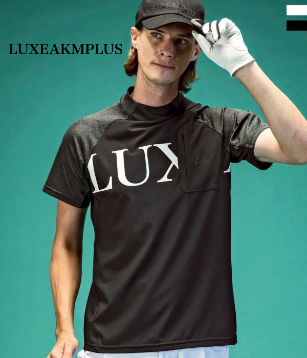 LUXEAKMPLUS リュクスエイケイエムプラス モックネックTシャツ メンズ 男性 半袖 ゴルフ スポーツ GOLF ジム トレーニング 春夏
