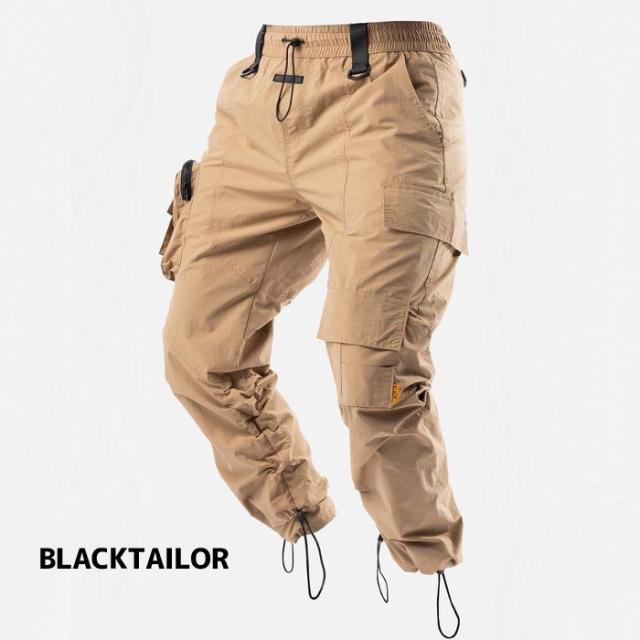 BLACKTAILOR ブラックテイラー N27 CARGO KHAKI スト系 ストリート メンズ カーゴパンツ メンズ ファッション ナイロン カーキ ベージュ