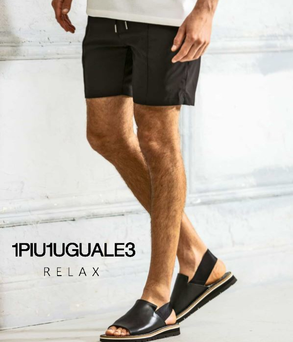 1PIU1UGUALE3 RELAX ウノピゥウノウグァーレトレ リラックス ハーフスラックス メンズ ハーフパンツ ショートパンツ 短パン きれいめ カジュアル