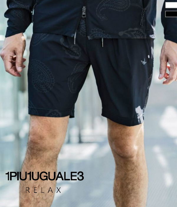 1PIU1UGUALE3 RELAX ウノピゥウノウグァーレトレ リラックス クレイジーデザインストレッチ ショーツ トレーニングウェア スポーツ ランニング ハーフパンツ