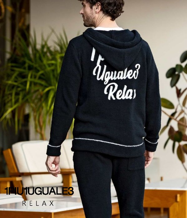 SALE セール 1PIU1UGUALE3 RELAX ウノピゥウノウグァーレトレ リラックス ニットパーカー＆パンツセット ルームウェア ラグジュアリー もこもこ