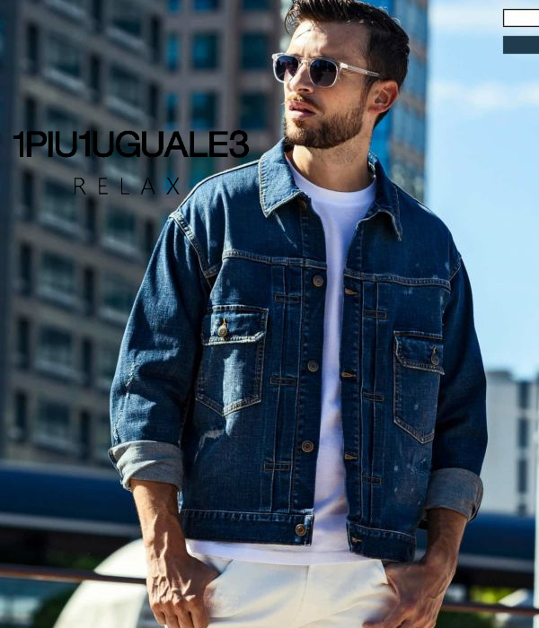 1PIU1UGUALE3 RELAX ウノピゥウノウグァーレトレ リラックス ダメージデニムジャケット Gジャン メンズ 男性 カジュアル アメカジ アウター