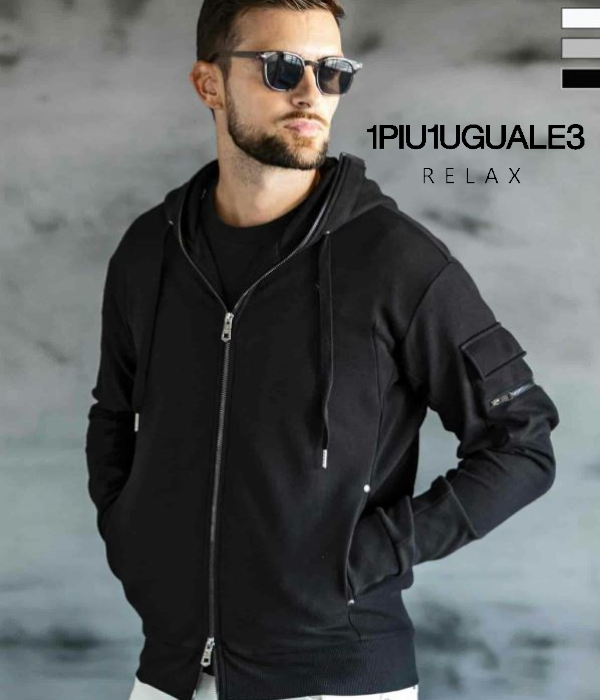 1PIU1UGUALE3 RELAX ウノピゥウノウグァーレトレ リラックス カーゴパーカー メンズ 男性 フーディ スウェット カジュアル ミリタリー