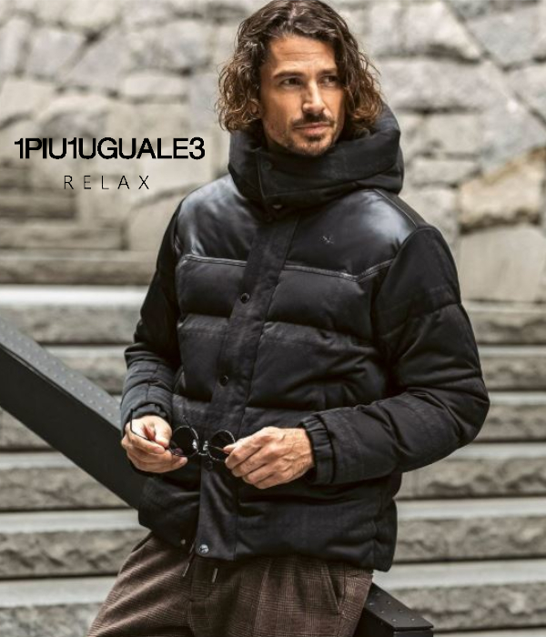 1PIU1UGUALE3 RELAX ウノピゥウノウグァーレトレ リラックス ウィンドウペンジャガードダウンジャケット メンズ 男性 アウター 暖かい 秋冬 防寒 おしゃれ