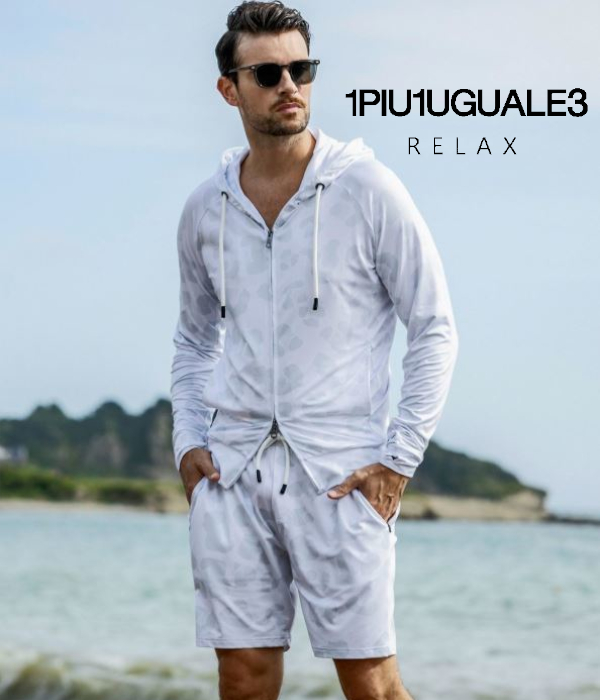 1PIU1UGUALE3 RELAX ウノピゥウノウグァーレトレ リラックス セットアップ ラッシュガード メンズ 男性 上下セット レジャー プール マリンスポーツ フェス