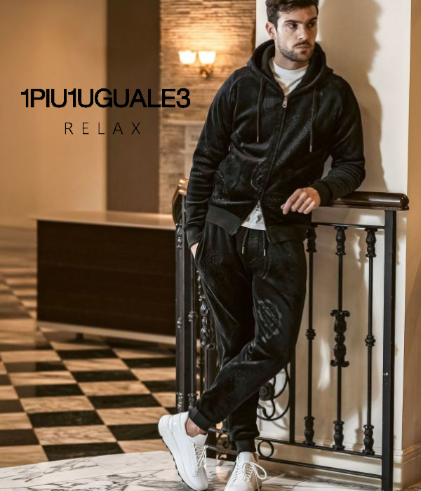 1PIU1UGUALE3 RELAX ウノピゥウノウグァーレトレ リラックス セットアップ メンズ ベロア 男性 ペイズリー 上下セット ジャージ ルームウェア