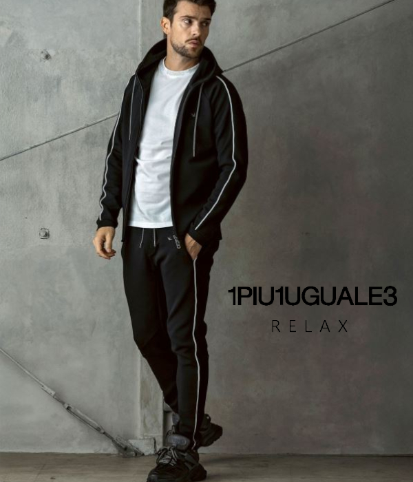 1PIU1UGUALE3 RELAX ウノピゥウノウグァーレトレ リラックス セットアップ メンズ パイピング 上下セット ジャージ スポーツ トレーニング ルームウェア