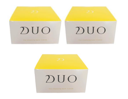 （3本セット）DUO　デュオ ザ クレンジングバーム クリア(90g)  W洗顔不要 メイク落とし | バーム クレンジング 化粧おとし 化粧品 コスメ 洗顔 毛穴汚れ 保湿ケア 日本製 美容 スキンケア 化粧落とし 乾燥