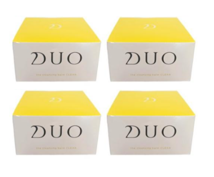（4本セット）DUO　デュオ ザ クレンジングバーム クリア(90g)  W洗顔不要 メイク落とし | バーム クレンジング 化粧おとし 化粧品 コスメ 洗顔 毛穴汚れ 保湿ケア 日本製 美容 スキンケア