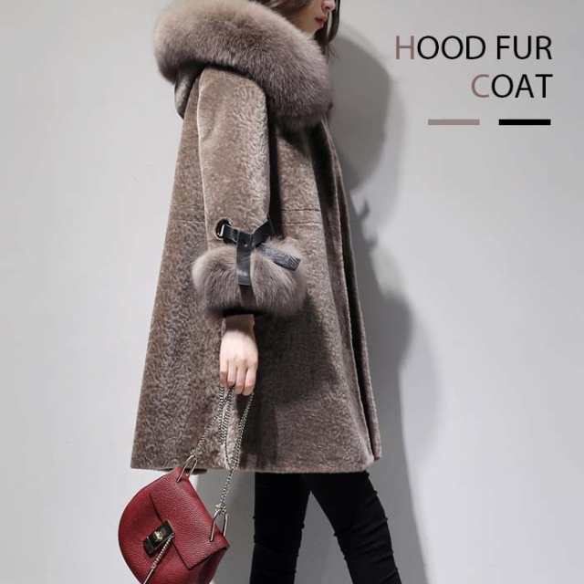 レビュー高評価 人気急上昇 数量限定入荷 在庫限りの大特価 毎日使える便利品 リボン ミディアム丈 エレガント 暖かい お洒落 可愛い コート ふわもこファーフード SMLXL2XL3XL 送料無料 冬物