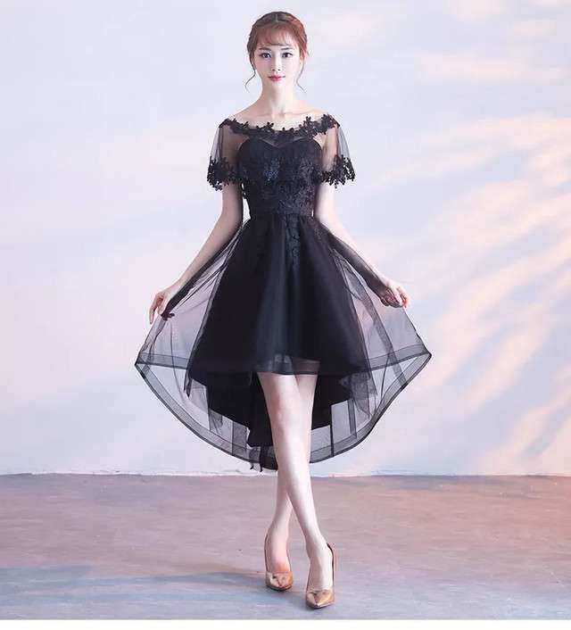 レビュー高評価 新登場 数量限定入荷 パーティドレスミニドレス結婚式春夏二次会お呼ばれ演奏会披露宴ステージ衣装黒ブラック20代30代ミニ丈半袖袖ありレース 家中時間充実化 毎日使える便利品 今だけ