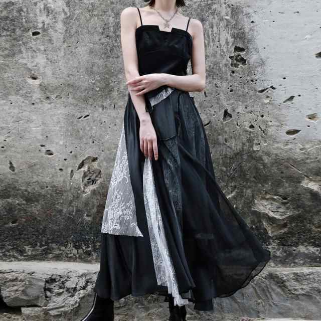 レビュー高評価商品 人気急上昇 ランキング常連 レディース ギフトにも最適 異素材MIX ドレス 袖なし ドッキングワンピース キャミソールワンピース 切り替え 在庫わずか ノースリーブ ワンピース ロングワンピース 送料無料 クリスマスプレゼント