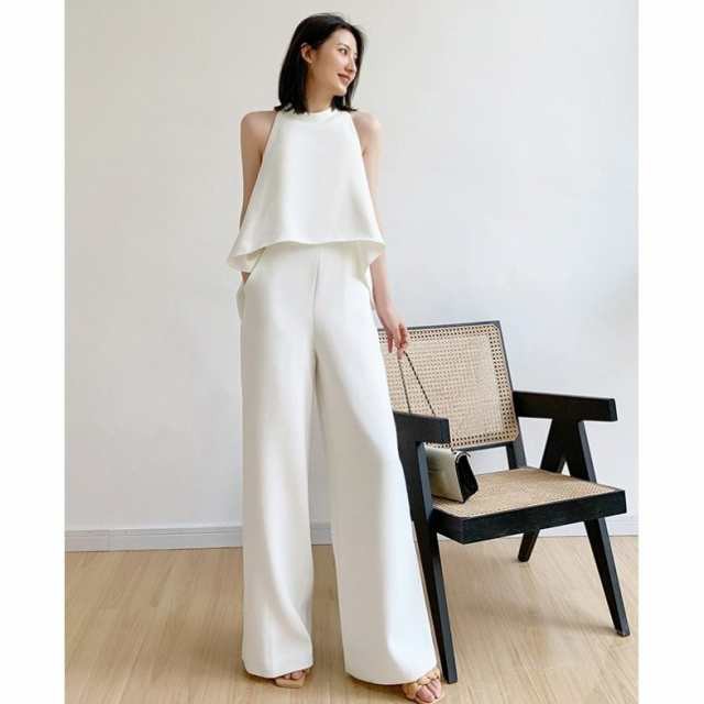 レビュー高評価商品 多機能デザイン レディース 収納便利 お呼ばれドレス パーティードレス 結婚式 かっこいい オールインワン SNS話題 ノースリーブ パンツドレス パンツ ジャンプスーツ 韓国 お買い得プライス 送料無料