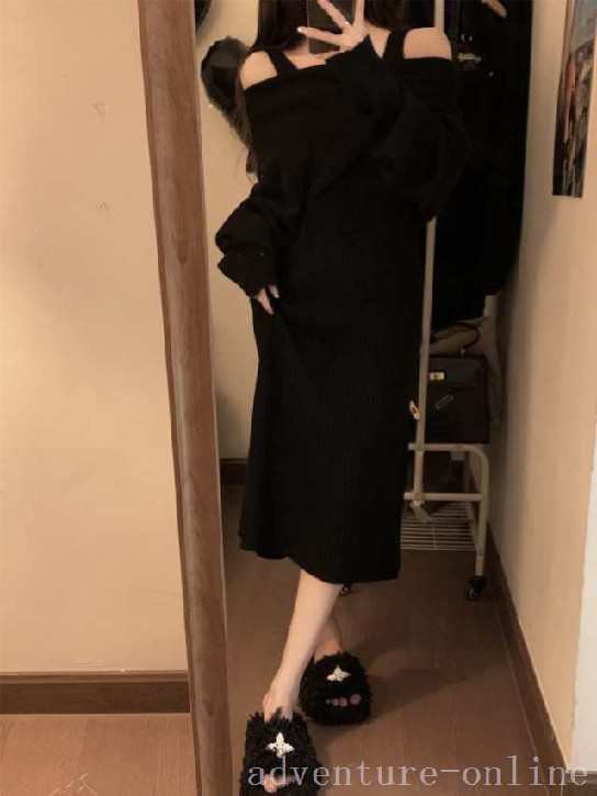 即納OK レビュー高評価 レディース 在庫限りの大特価 店長太鼓判 ニット 在庫わずか ワンピース ミニスカート ミニ丈 切り替え タイトスカート リ ドレス ショート丈 オープンショルダー オフショルダー お買い得プライス あったか 冬の新生活応援