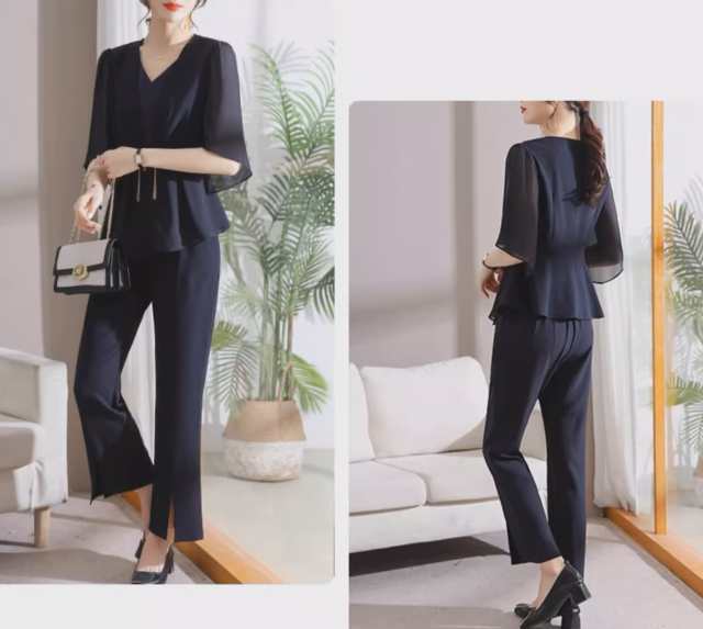 レビュー高評価 人気急上昇 レディース 生活快適特集 毎日使える便利品 大きいサイズ お呼ばれドレス 30代 セットアップ 結婚式 パーティードレス 50代 40代 パンツドレス 袖あり 上品 即納対応中 送料無料