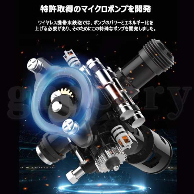 高圧洗浄機 コードレス 充電式 18Vバッテリー対応 小型 軽量 5.0MPa 自吸式 LEDバッテリー残量表示 収納ボックス付き 強力噴射 家庭用 洗浄機 温水 掃除