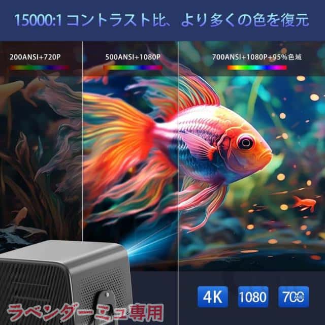 プロジェクター 小型 本体 家庭用 4K対応 1080P WIFI6 Bluetooth5.2