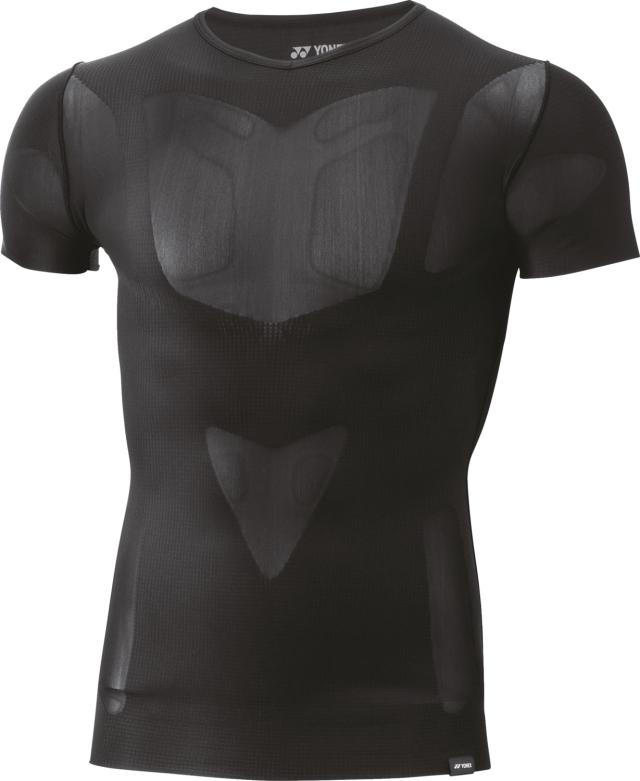 ヨネックス YONEX ユニVネック半袖シャツ 機能インナー コンプレッション アスリートモデル アンダーウエア 着圧 UVカット ストレッチ 試合 トレーニング メンズ レディース  STBA1022