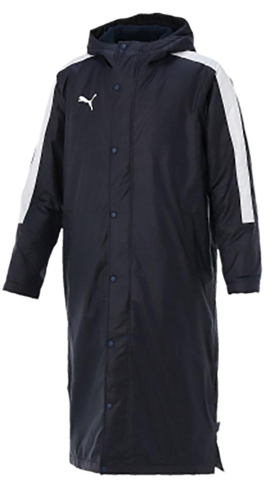 プーマ PUMA サッカー サッカー TT ESS プロ ロングボアコート メンズ ベンチコート アウター ジャケット グラコン フルジップ 防寒 保温 部活 練習 トレーニング 男子  654983 02