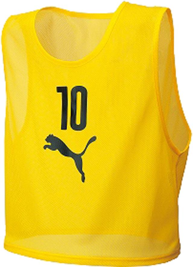 プーマ PUMA サッカー ビブスセット 10マイグミ メンズ ゼッケン 練習 紅白戦 トレーニング リレー 運動会 体育祭 部活 クラブ 体育 学校 バスケ 収納袋付き プーマロゴ  920604 04