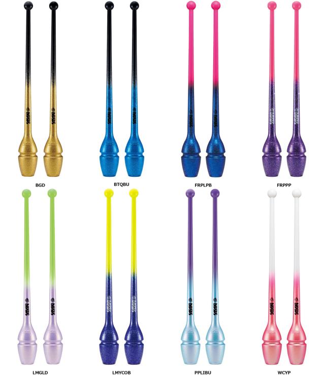 ササキ SASAKI 新体操 グラデーションラバークラブ ショート 長さ40.5cm 新体操 ジョイントホール加工 クラブ F.I.G 国際体操連盟 認定品 棒 こん棒  M34JKGHF