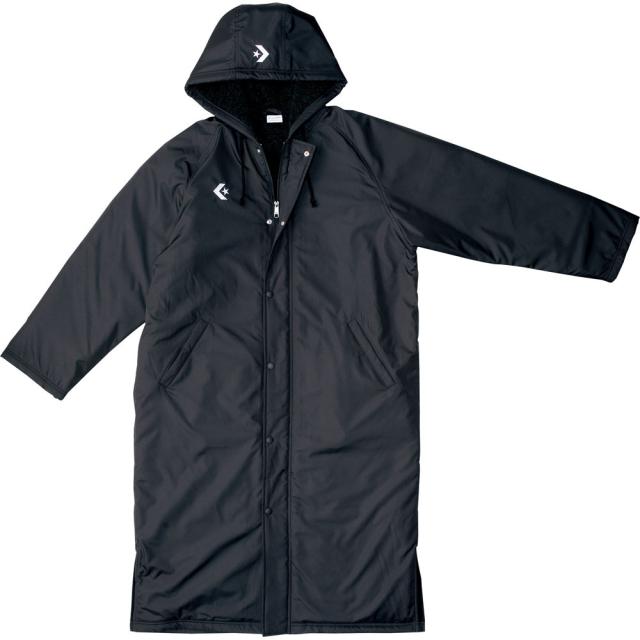 コンバース CONVERSE バスケット ロングコート メンズ 男性 ジャケット アウター 上着 フード付き 防寒 撥水 透湿 裏地フリース 練習 トレーニング 観戦 部活動 クラブ サークル チーム  CB162601 1900