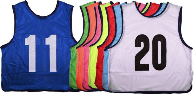 エバニュー Evernew メッシュビブスJr11-20 10枚セット ジュニア キッズ ビブス 学校 体育 部活 両面プリント ゼッケン 授業 小学校 中学校 高校 体育祭 運動会  EKB404 400