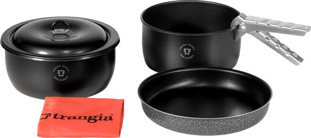 トランギア Trangia アウトドア ツンドラ3 ブラックバージョン クッキング 調理器具 鍋 フライパン バーベキュー ソースパン スタッキング可 2way キャンプ クッカー セット 防災  TRTUNDRA3B