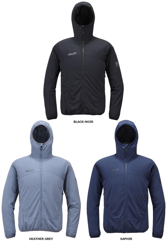 ミレー MILLET アウトドア ミドラー メッシュ フーディ フリースジャケット メンズ 登山 トレッキング ハイキング 保温性 通気性 スリム フィット ストレッチ フリース フード付き  MIV01933
