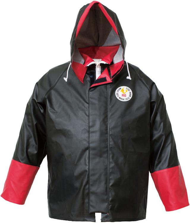 ロゴス LOGOS アウトドア ハイパーマリンエクセル プロ ジャケット ブラック S レインジャケット 防水 耐寒 水産業 遠洋・中近海作業 湾岸作業 養殖業 水産加工業  12170714